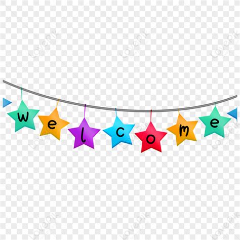 환영 클립 아트 깃발 일러스트 천 가랜드 멧새 무리 Png 일러스트 무료 다운로드 Lovepik