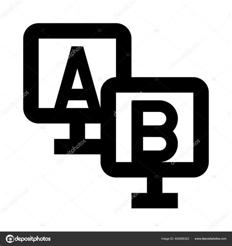 Testing Analytics Computer Icon Outline Style Stock Vector By