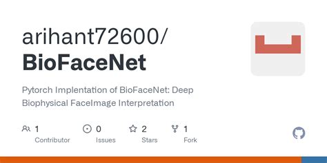 Github Arihant72600biofacenet Pytorch Implentation Of Biofacenet Deep Biophysical Faceimage