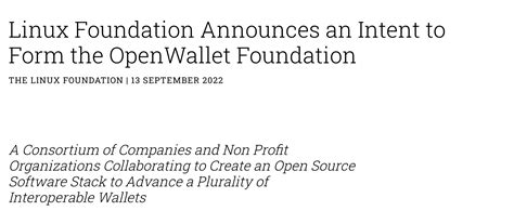 Linux基金會宣布將建立openwallet基金會促進開源錢包互通 Ithome
