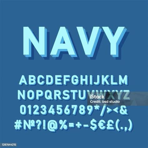 네이비 빈티지 3d 벡터 알파벳 세트 컴퓨터 글자에 대한 스톡 벡터 아트 및 기타 이미지 컴퓨터 글자 곤색 3차원 형태 Istock