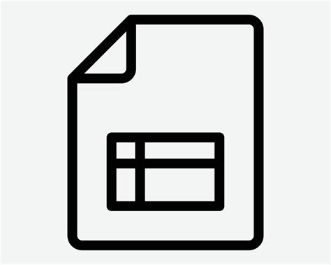 Spreadsheet File Folder Document Paper Save Doc Data Outline Shape Fold
