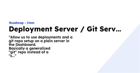 Deployment Server Git Server Ploi Roadmap