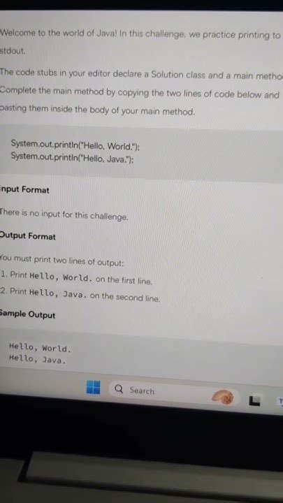 Part 2 Java Hackerrank First Programme Javahackerrank Javaprogramming Youtube