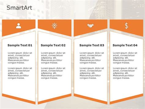Smartart Matrix Square 4 Steps