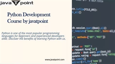 Ppt Python Development Course By Javatpoint Powerpoint Presentation Free Download Id12385155