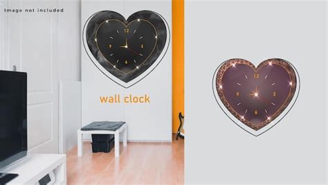 금속 케이스에 디자이너 벽시계 프리미엄 벡터