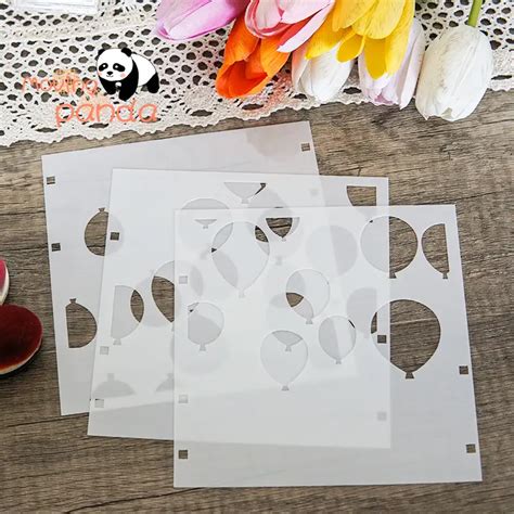 make diy cards scrapbooks movingpanda s balloon stencil set temu