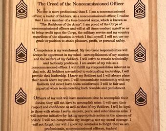 Nco Creed Plaque Etsy
