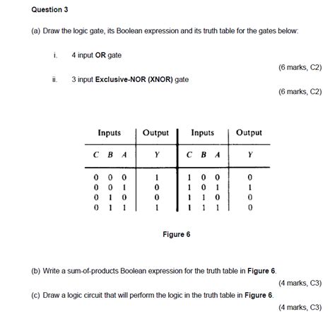 Solved Question 3 A Draw The Logic Gate Its Boolean