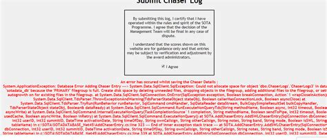Database Errors Nov2018 Database Sota Reflector
