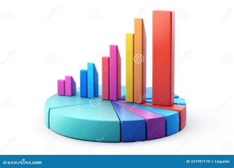 Colorful 3d Bar Chart Visualizing Data Trends And Analysis Representing Business Growth