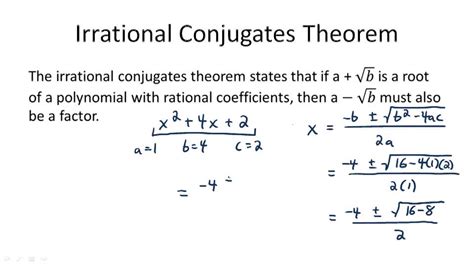 Irrational Root Theorem