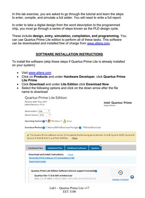 Wayne State University Eet 3100 Lab 1 Introduction To Plds