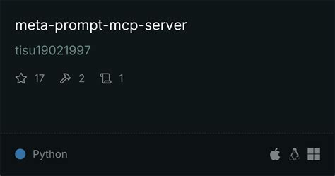 Meta Prompt MCP Server Glama