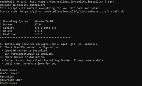 how to install coolify on databasemart vps running ubuntu 24 04 lts