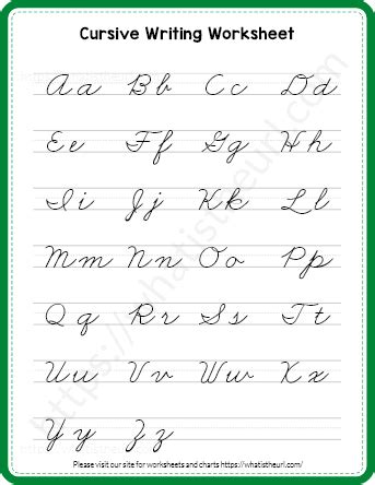 Cursive Writing A To Z Poster Your Home Teacher Cursive Writing A To Z Poster Your Home Teacher