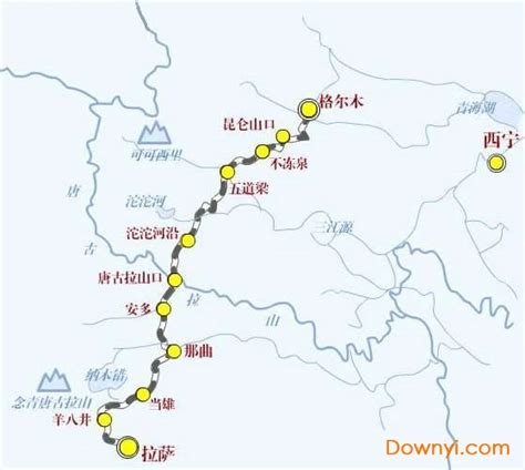 青藏铁路沿线旅游景点分布图软件截图预览 当易网