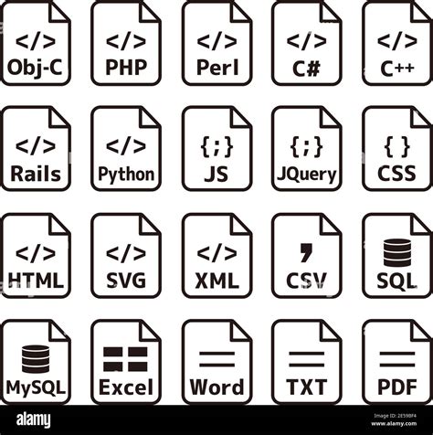 programming languages text stock vector images alamy