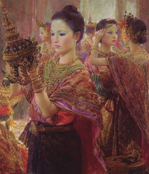 ภาพเขียน นาฏศิลป์ไทย ศิลปิน อาจารย์ จักรพันธุ์ โปษยกฤต ภาพวาด ศิลปิน ศิลปะ