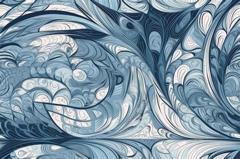 Premium Ai Image Swirling Blue And White Abstract Background Generative Ai