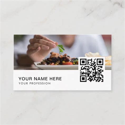 Chef Qr Code Business Card Zazzle