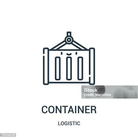 물류 컬렉션에서 컨테이너 아이콘 벡터입니다 얇은 라인 컨테이너 개요 아이콘 벡터 일러스트 레이 션입니다 0명에 대한 스톡 벡터 아트 및 기타 이미지 Istock