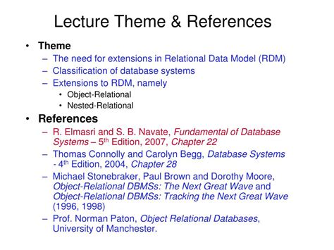 PPT Object Relational And Nested Relational Databases By Dr Akhtar