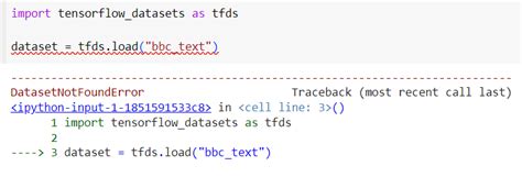 Tensorflow Datasets No Module Named Resource Natural Language