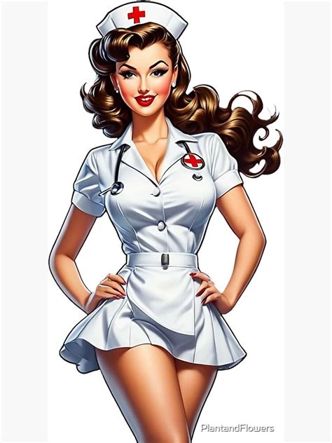 Classic Retro Vintage Pinup Lady Nurse Magnet Pin Up Nurse Pin Up