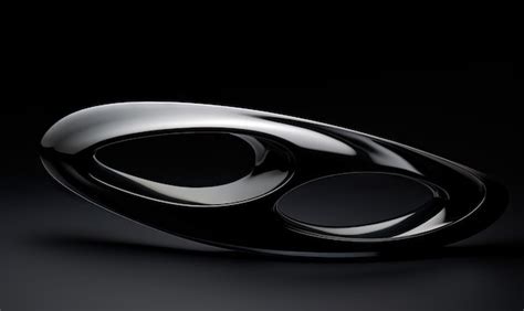 Premium Ai Image Futuristic Object Black On Background Abstract Shape Created With Generative