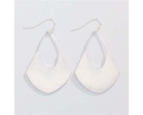 Dramatic Brushed Silver Drop Earrings The Silver Seahorse