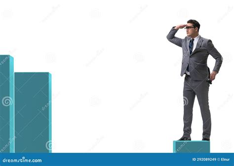 Economic Forecasting Concept Woman Businessman In Formal Suit Stock