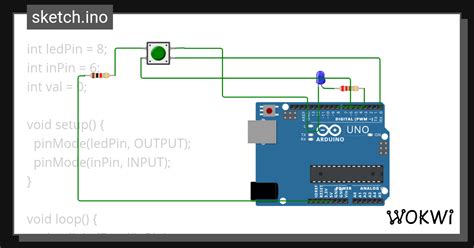 PUSH Button Wokwi ESP STM Arduino Simulator