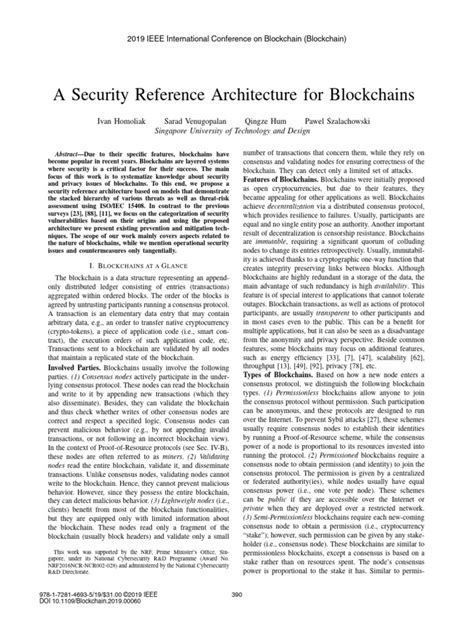 Asecurityreferencearchitectureforblockchains Pdf