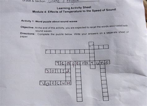 Grade Section Learning Activity Sheet Module StudyX