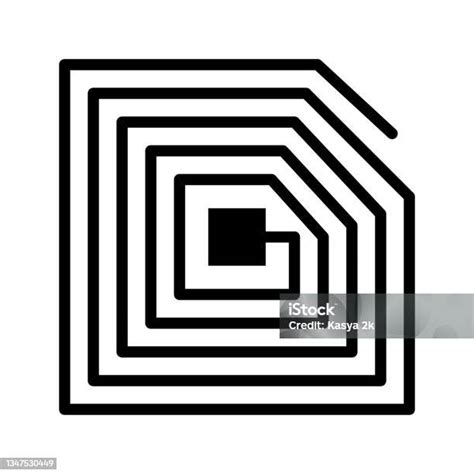 Qr 코드 플랫 라인 아이콘입니다 무선 Rfid 칩 및 무선 주파수 식별 스캐너 패키지 코드 바코드 모바일 컨셉 및 웹 디자인 스토어를 위한 개요 사인 Qr코드에 대한 스톡