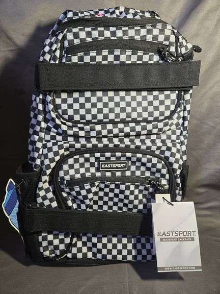 Eastsport Skatepark Backpack With Checkered Pattern Metzger Property Services Llc
