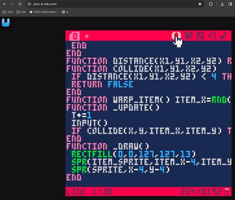 Pico 8でゲーム制作を学ぶ 3 Itouhiroはてなブログ