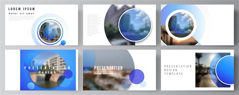 프레젠테이션의 편집 가능한 레이아웃의 최소한의 추상적인 벡터 일러스트 레이 션 슬라이드 디자인 비즈니스 템플릿 원과 둥근 모양 창조적 인 현대 파란색 배경 형판에 대한 스톡