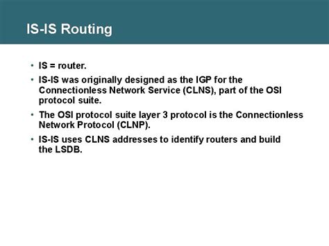 The Isis Protocol Introducing Isis And Integrated Isis