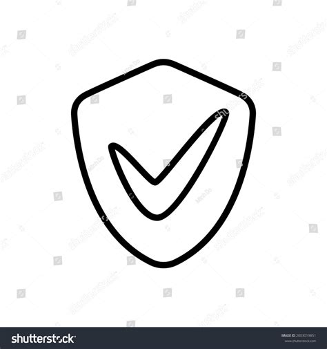 Safety Shield Vector Icon Symbol Design Stock Vector Royalty Free