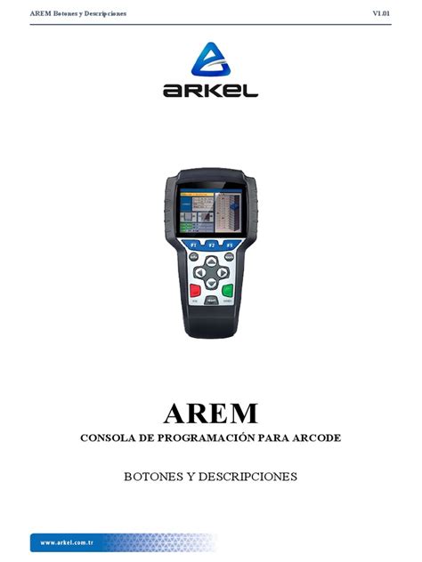 Arem User Manual Buttons And Descriptions V101es Pdf Menú