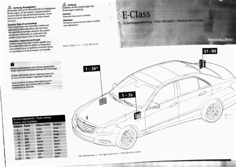 Mercedes E Class Fuse Box Layout F