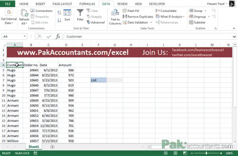 Create Data Validation Lists From Unsorted Data With Duplicates In Excel How To Kingexcelinfo