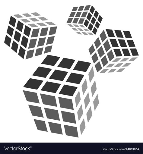 Rubik Cube Element Royalty Free Vector Image Vectorstock