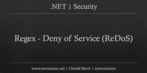 Regex Deny Of Service Redos Meziantous Blog