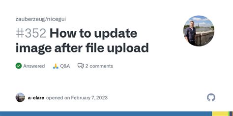 How To Update Image After File Upload · Zauberzeug Nicegui · Discussion