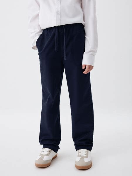 Брюки Мальчики Sela темно синий Офисный школьный размер 134 Резинка На любой сезон Китай