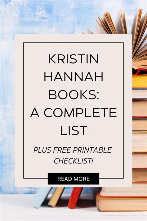Kristin Hannah Books In Order Complete List 2024 Artofit